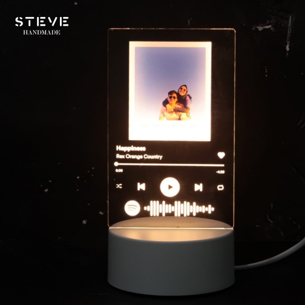 Lampu Tidur Spotify LED Akrilik Custom Foto LS2001 3 Warna – Steve Handmade